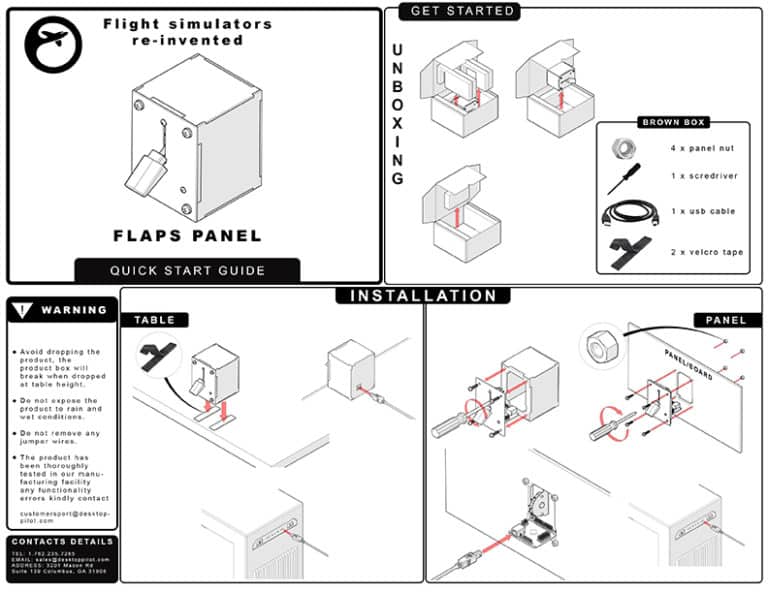 Flaps Panel - Desktop Pilot