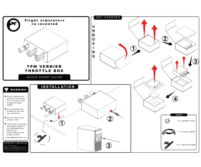 TPM Vernier Throttle Box - Desktop Pilot