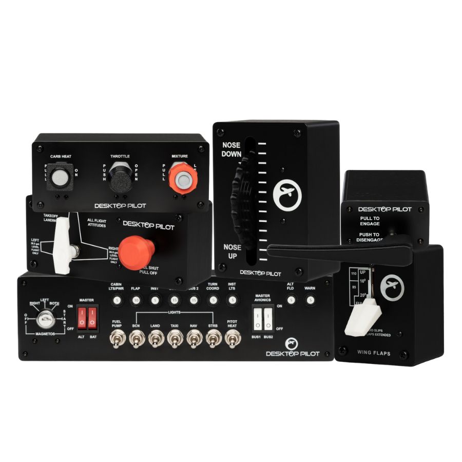 Economy Bundle with Carb Heat Throttle Box - Desktop Pilot