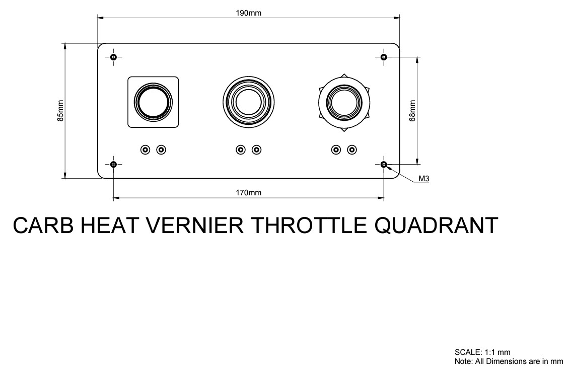 Carb Heat Vernier Throttle Quadrant - Desktop Pilot